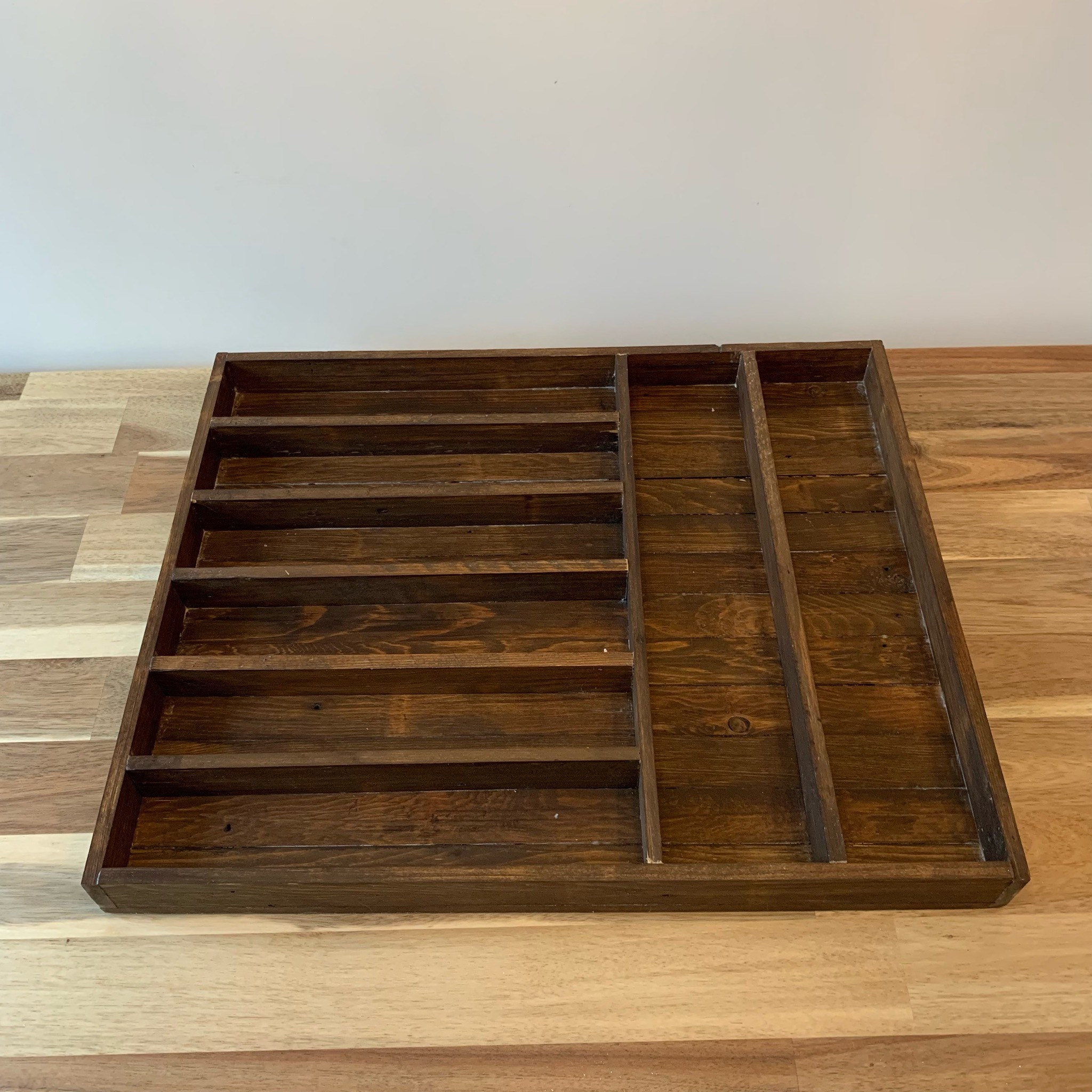 Custom Wooden Silverware Drawer Organizer large - Etsy
