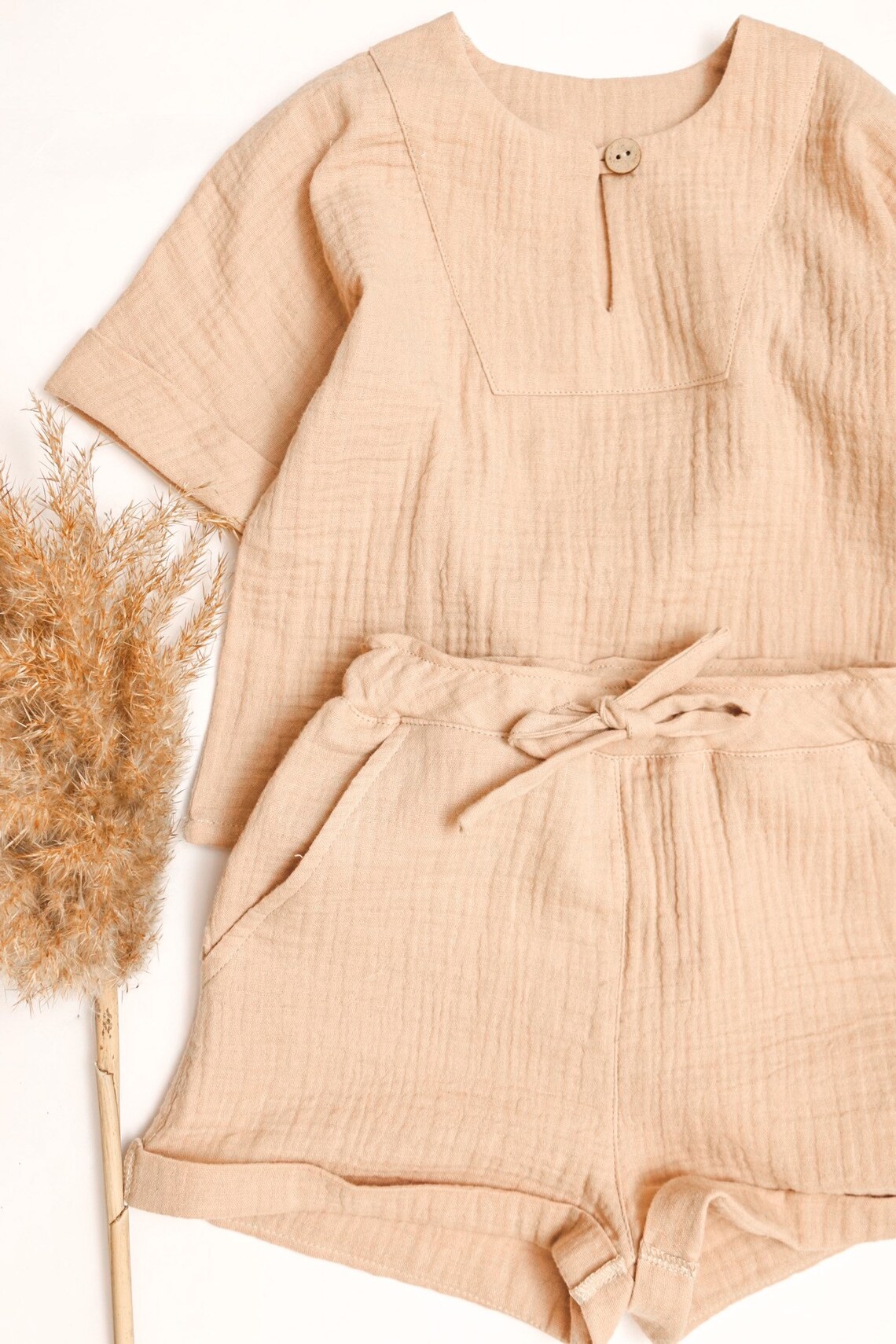 Muslin Shirt With Shorts Kids Muslin Outfit Baby Muslin - Etsy