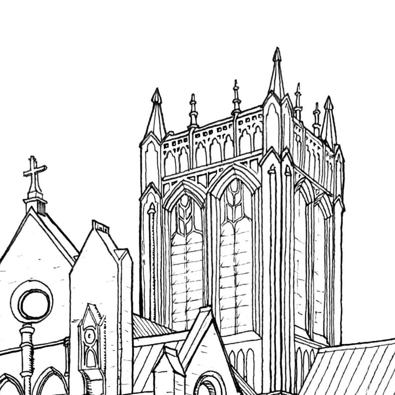 Ink Art Print - St. Mary’s Cathedral - Etsy