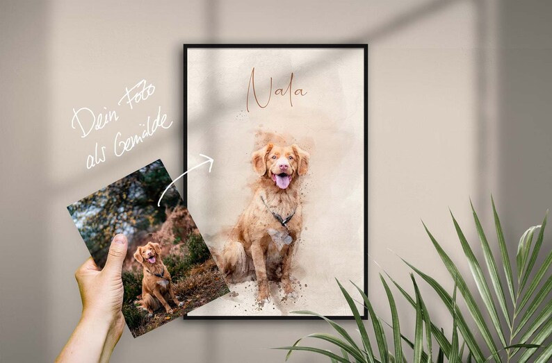 Haustier Portrait personalisiert mit Namen Illustration vom - Etsy.de