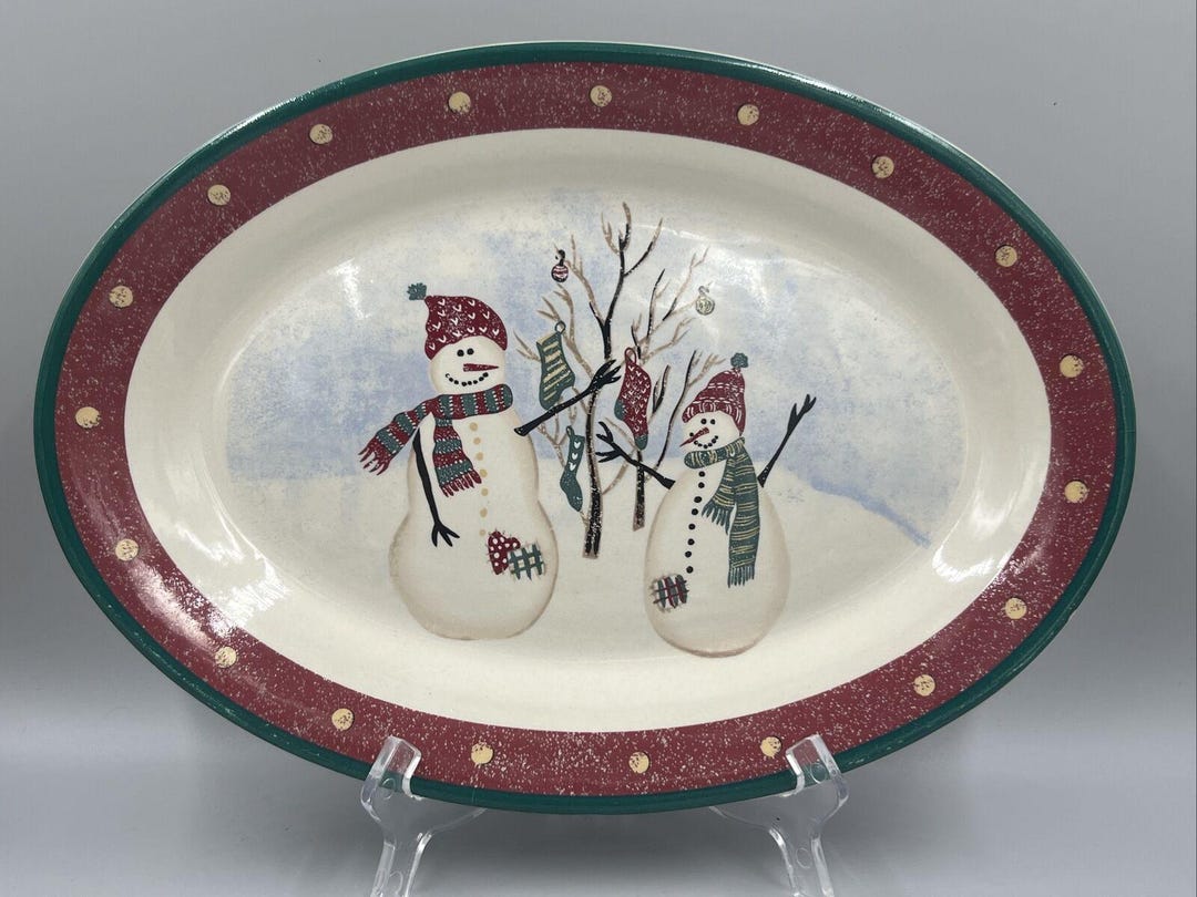 Snowman Royal Seasons Dishes Stoneware Accessories & Hostess Set 12 ...