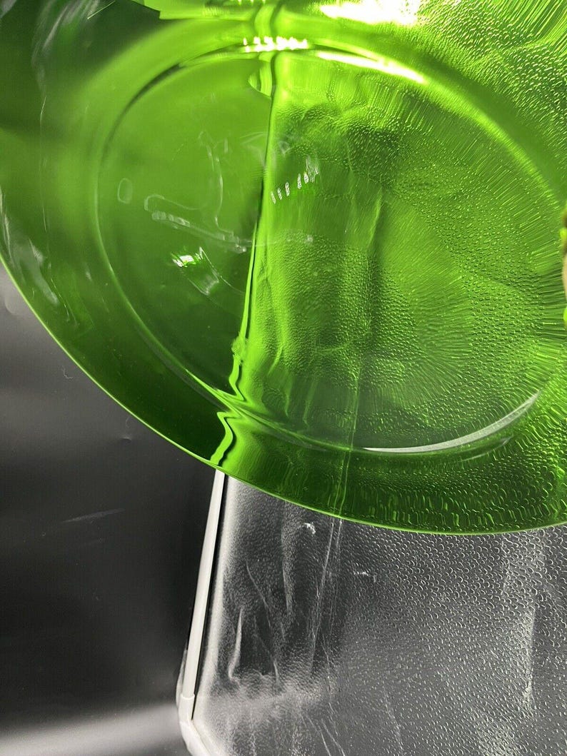 Emerald Green Glass Dinner Plates 10 Set of 4 Vintage - Etsy