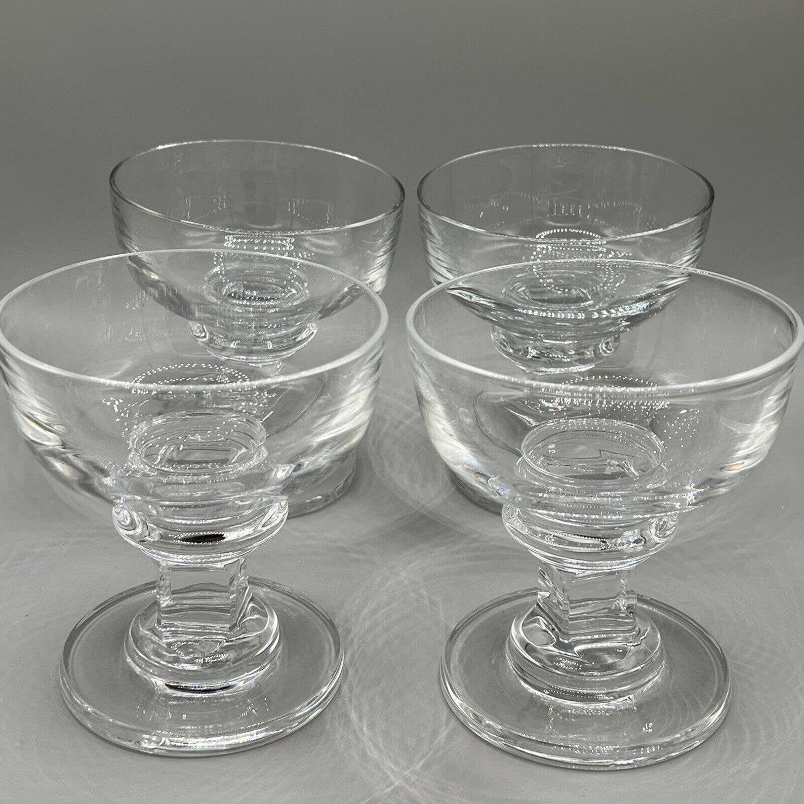 Dansk Crystal Champagne Carla Sherbet Glass Set of 4 Vintage Drinking ...