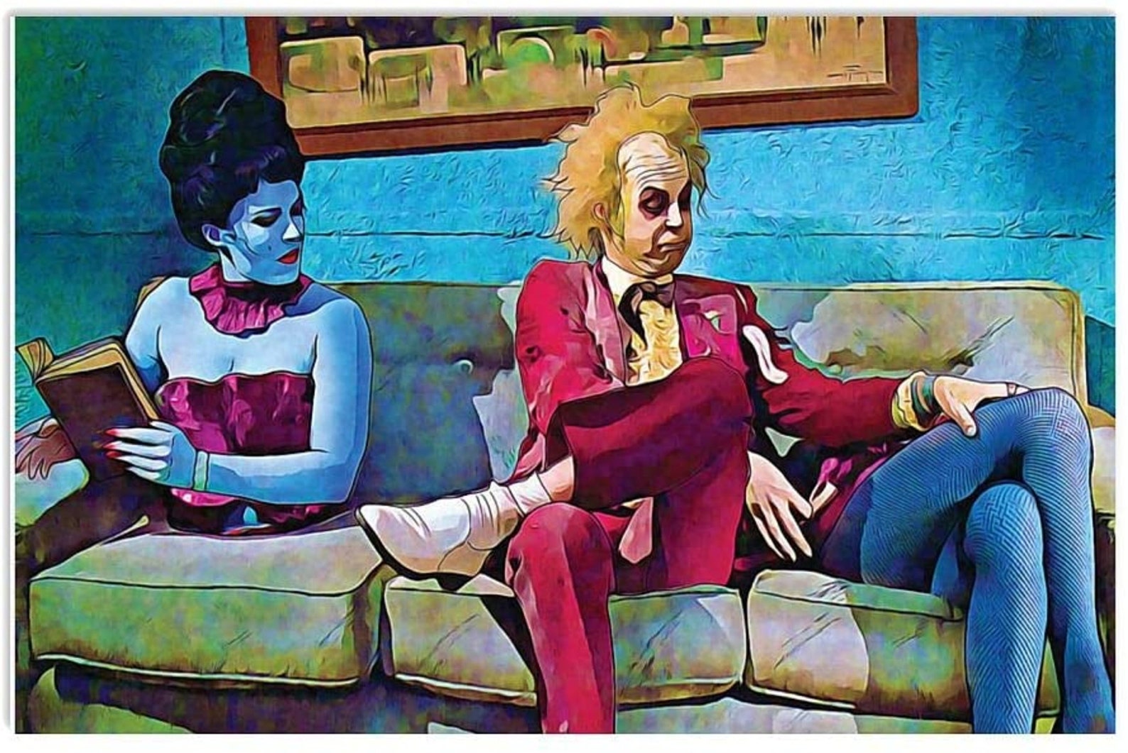 Beetlejuice Waiting Room Lydia Deetz Otho Delia Deetz Adam | Etsy