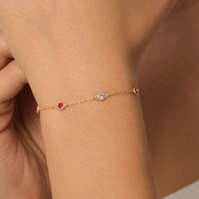 Birthstone Bracelet - Etsy