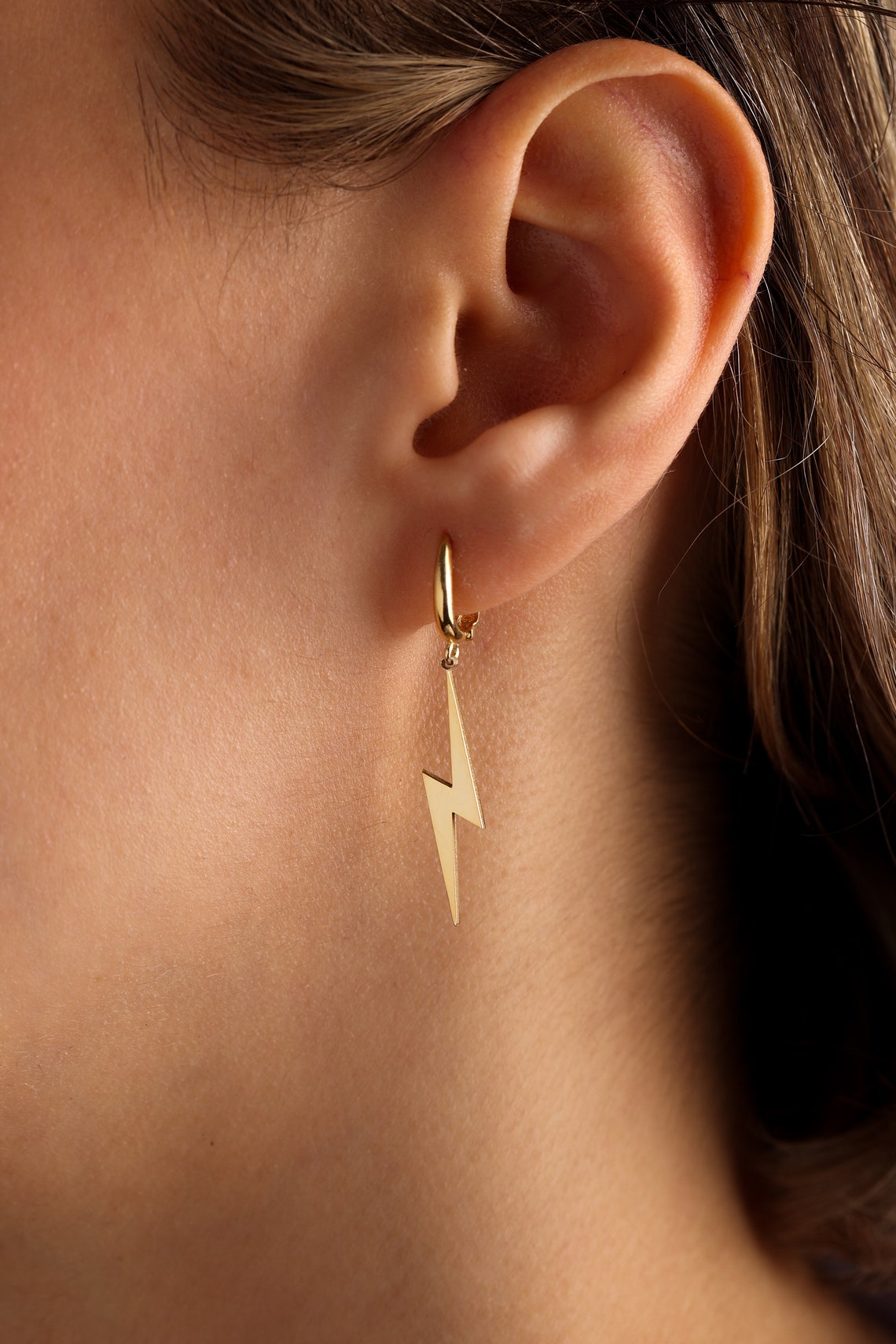 Lightning Bolt Earrings Lightning Earrings Tiny Lighting - Etsy
