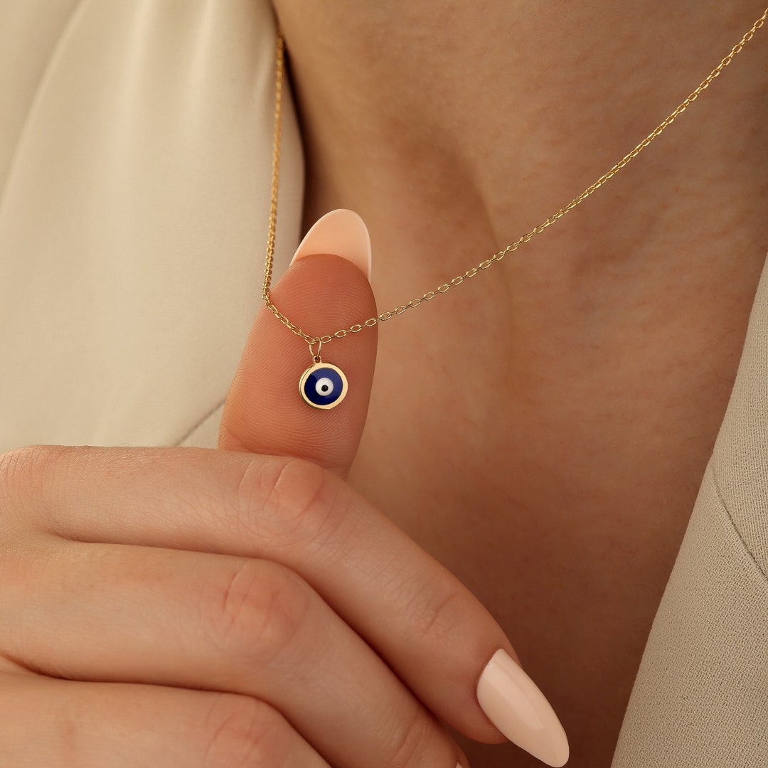 Evil Eye Necklace,lucky Evil Eye Necklace,protective Jewelry,dainty ...