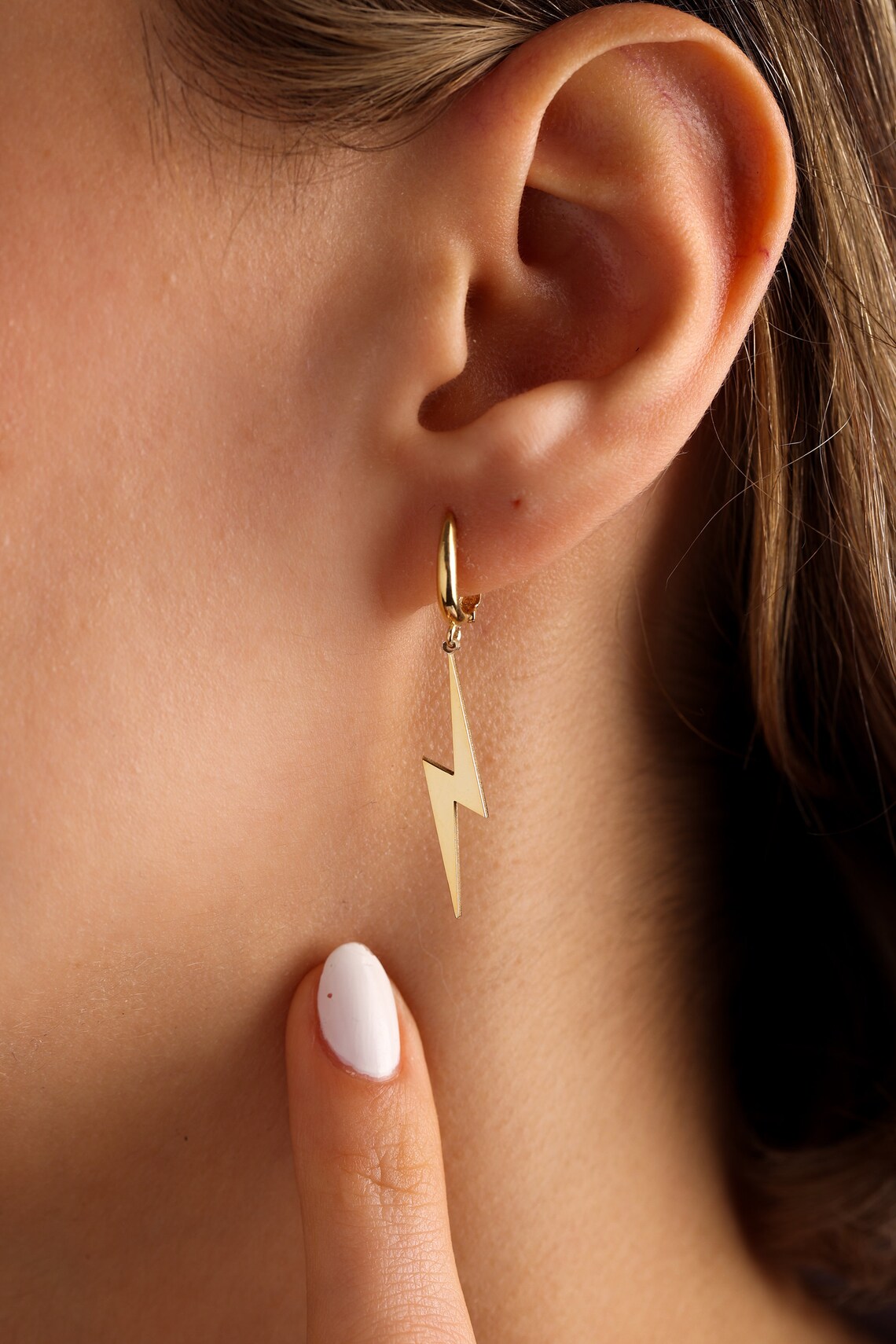 Lightning Bolt Earrings Lightning Earrings Tiny Lighting - Etsy
