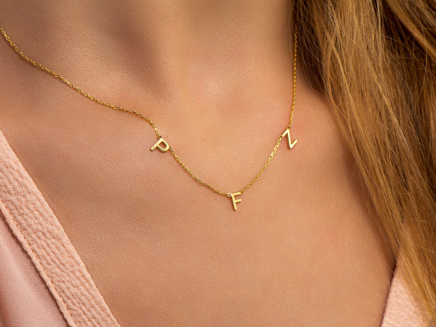 Personalized Initial Necklaces Cross Letter Necklaces Letter - Etsy