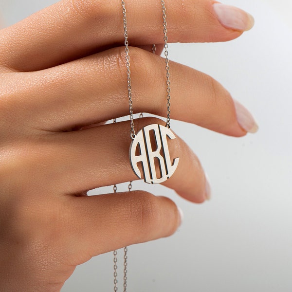 Monogram Necklace - Etsy