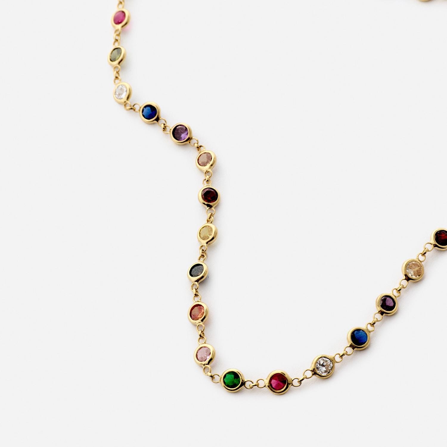 Colorful Crystal Waist Chain, 18K Gold Plated Body Chain, Adjustable ...