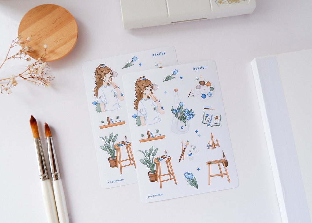 Workshop Sticker Sheet Aesthetic Stickers Deco Planner Journal Stickers ...