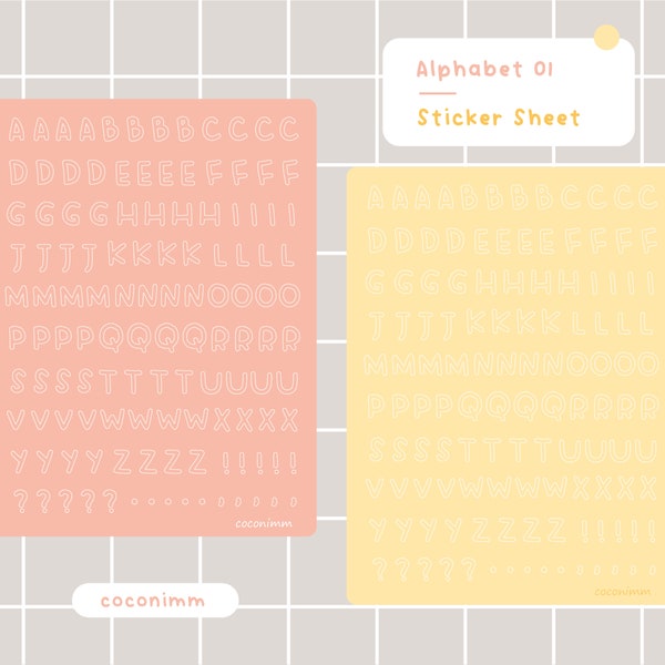 Aesthetic Alphabet Stickers - Etsy