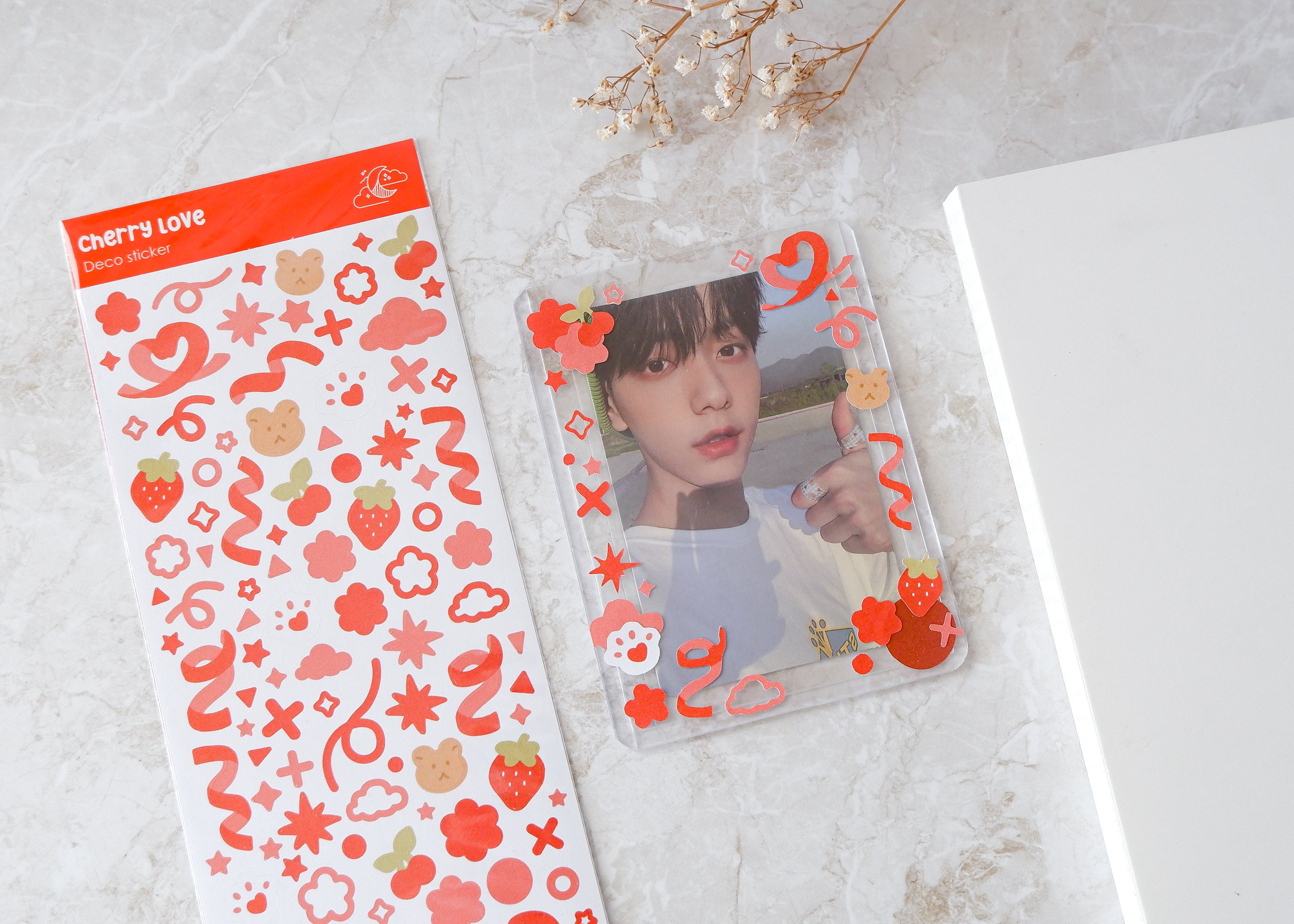 Cherry Love Mini Sticker Sheet Aesthetic Stickers Tiny Stickers Deco ...