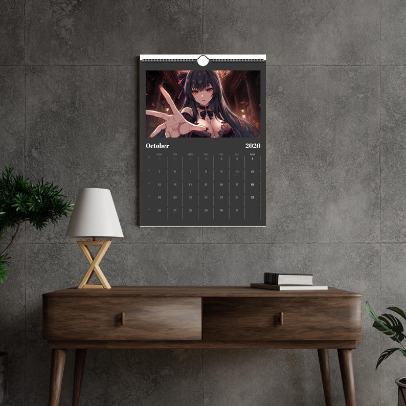 2026 Waifu Wall Calendar | Anime Waifu Calendar | 12 Cute Anime Girls ...