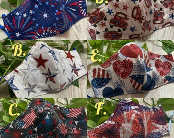 Patriotic Face Mask Made in the Usa | Etsy