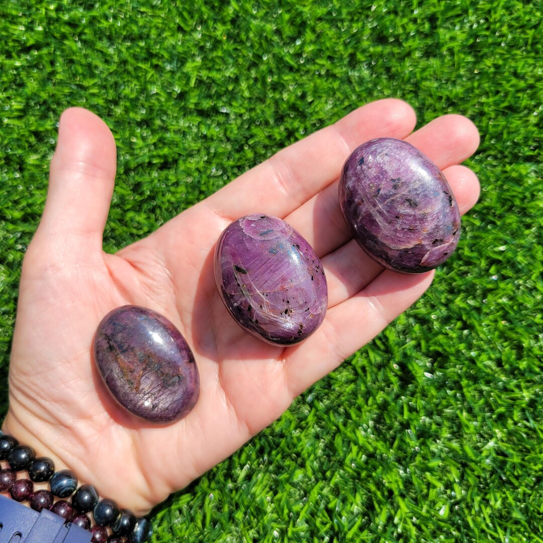 Ruby Mini Palm Stone - YOUR CHOICE - Etsy