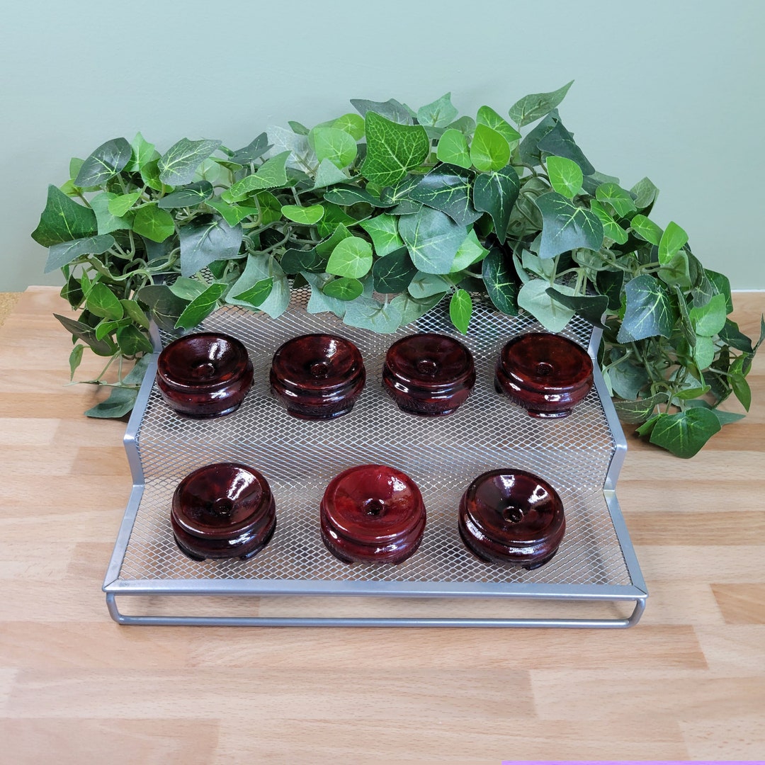 Wooden Sphere Stand / Stained Wood Sphere Holder / XL Sphere Stand - Etsy