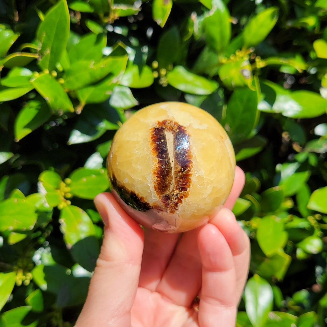 Septarian Sphere (54mm) / FREE Sphere Stand Included / Polished Dragon ...