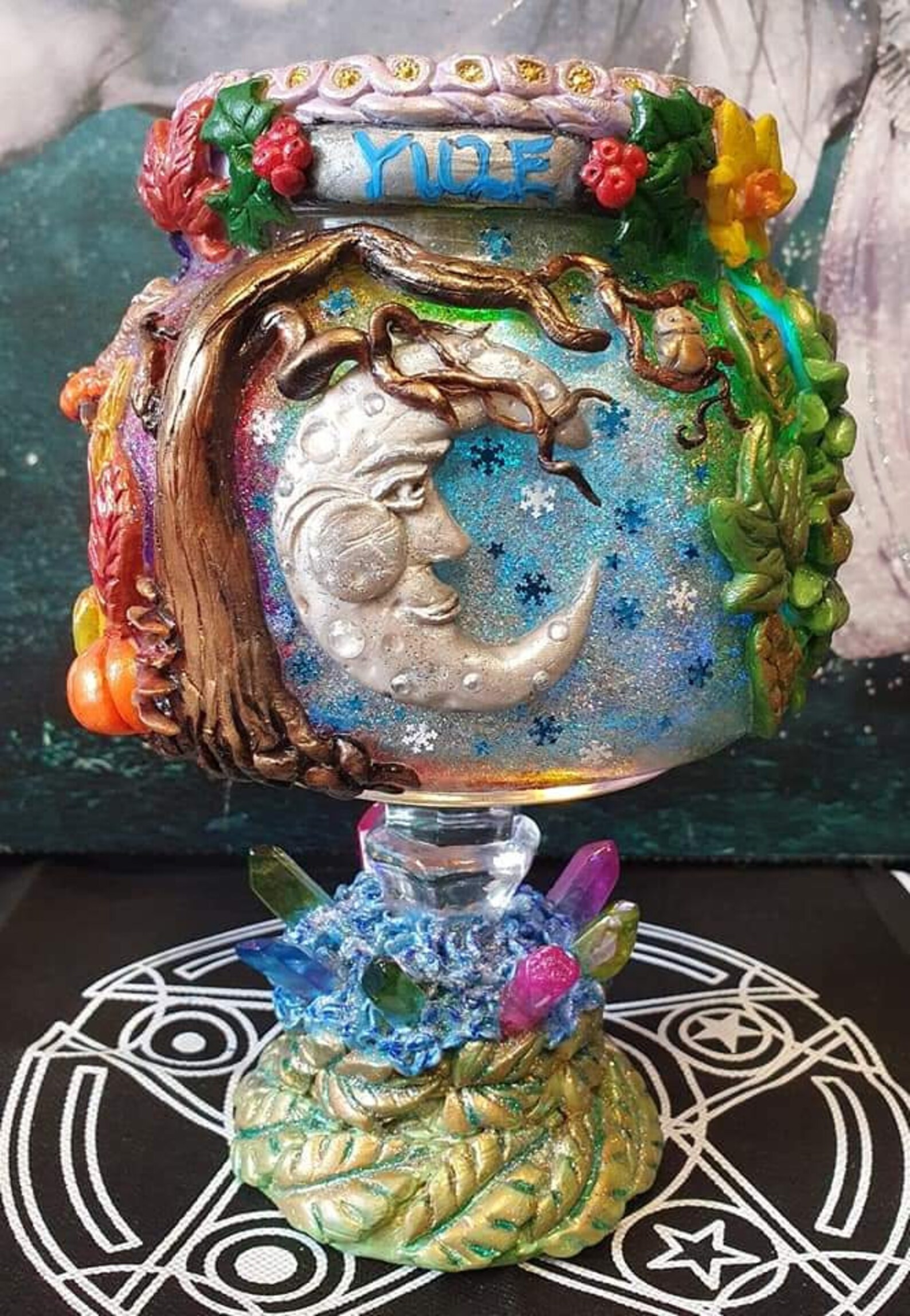 Magical night light, witch lamp, gothic style.Bespoke gifts, witchy ...