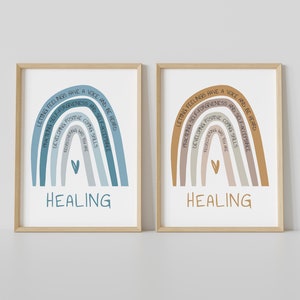 Healing Digital Print, Quote Mental Health Poster, Therapy, Counselor ...