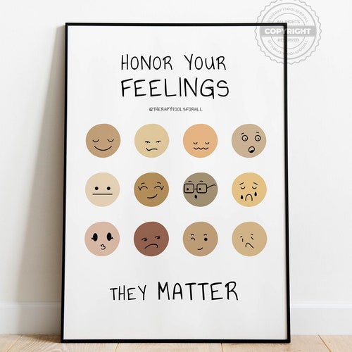 Honour Your Feelings Print Feelings Matter Wall Art - Etsy