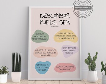 Spanish Anxiety Digital Print Therapy Counselor Office Art | Etsy