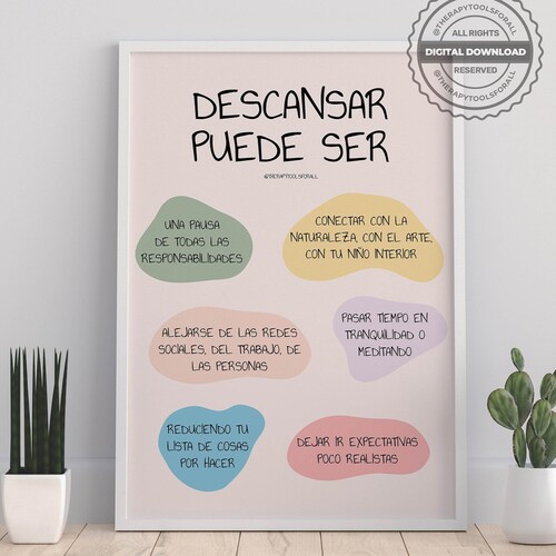 La Salud Mental DIGITAL Poster in Spanish Emotional Wellness - Etsy