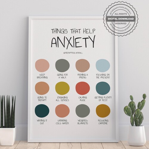 Coping Skills Poster Counselor Decor Therapist Office Wall Art - Etsy