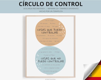 Circle of Control Circulo De Control Things I Can Control Lo Que Puedo ...