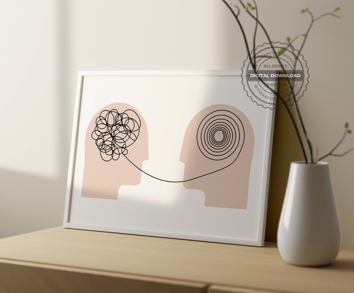 Therapy Talking Helps Therapist Office Art Psychology Wall Décor ...