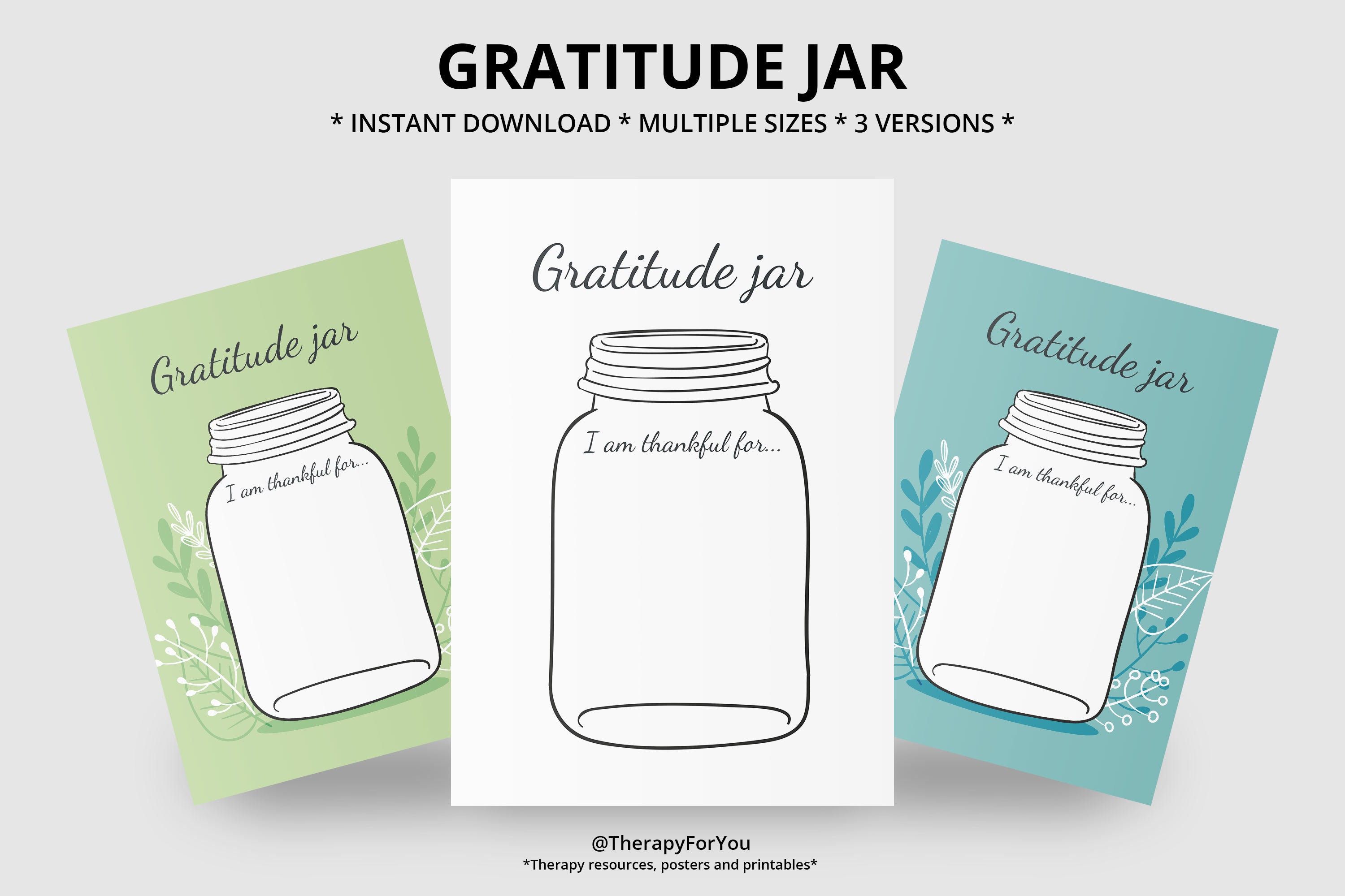 Printable Gratitude Jar Journal Self Care Art Therapy - Etsy