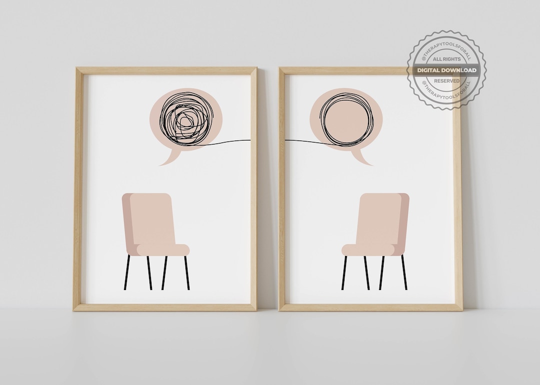 Therapy Counselor Office Wall Art Digital Prints, Psychologist Poster ...