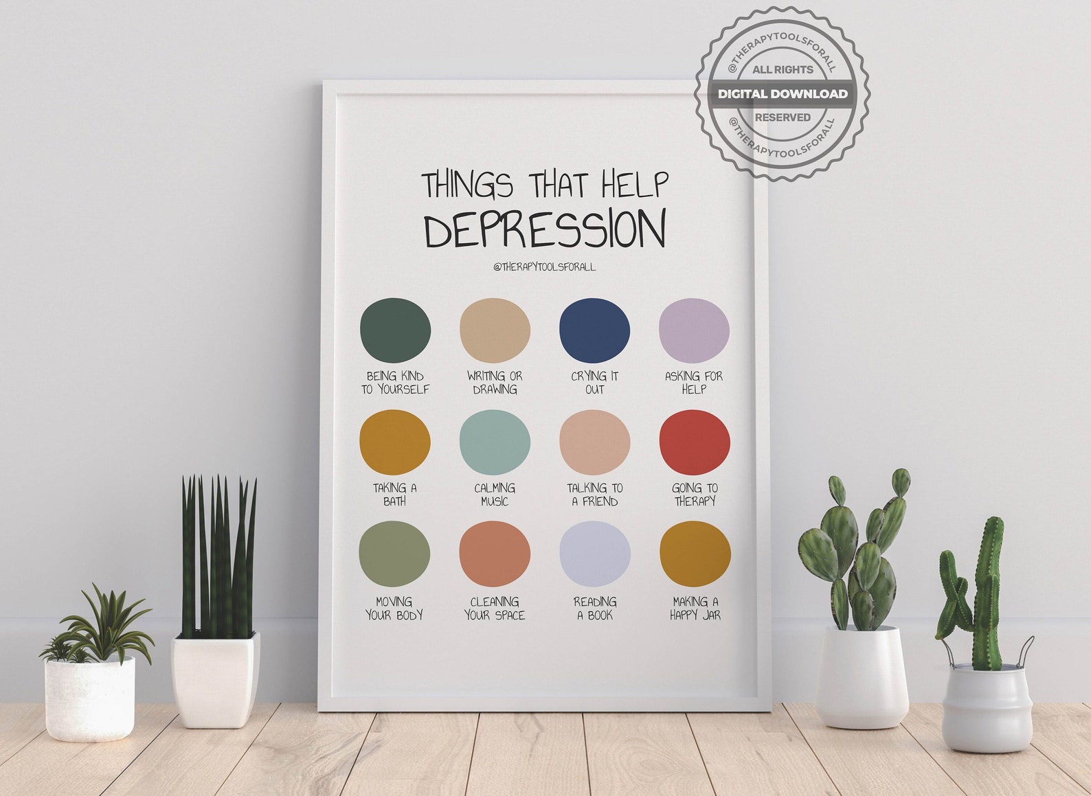 Depression Digital Print Therapy Counselor Psychologist | Etsy UK