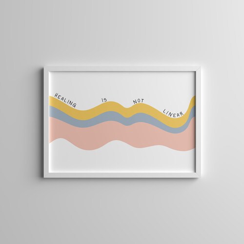 Healing is Not Linear Digital Print Mental Health Poster - Etsy