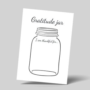 Printable Gratitude Jar Journal, Self Care, Art Therapy, Blessing ...