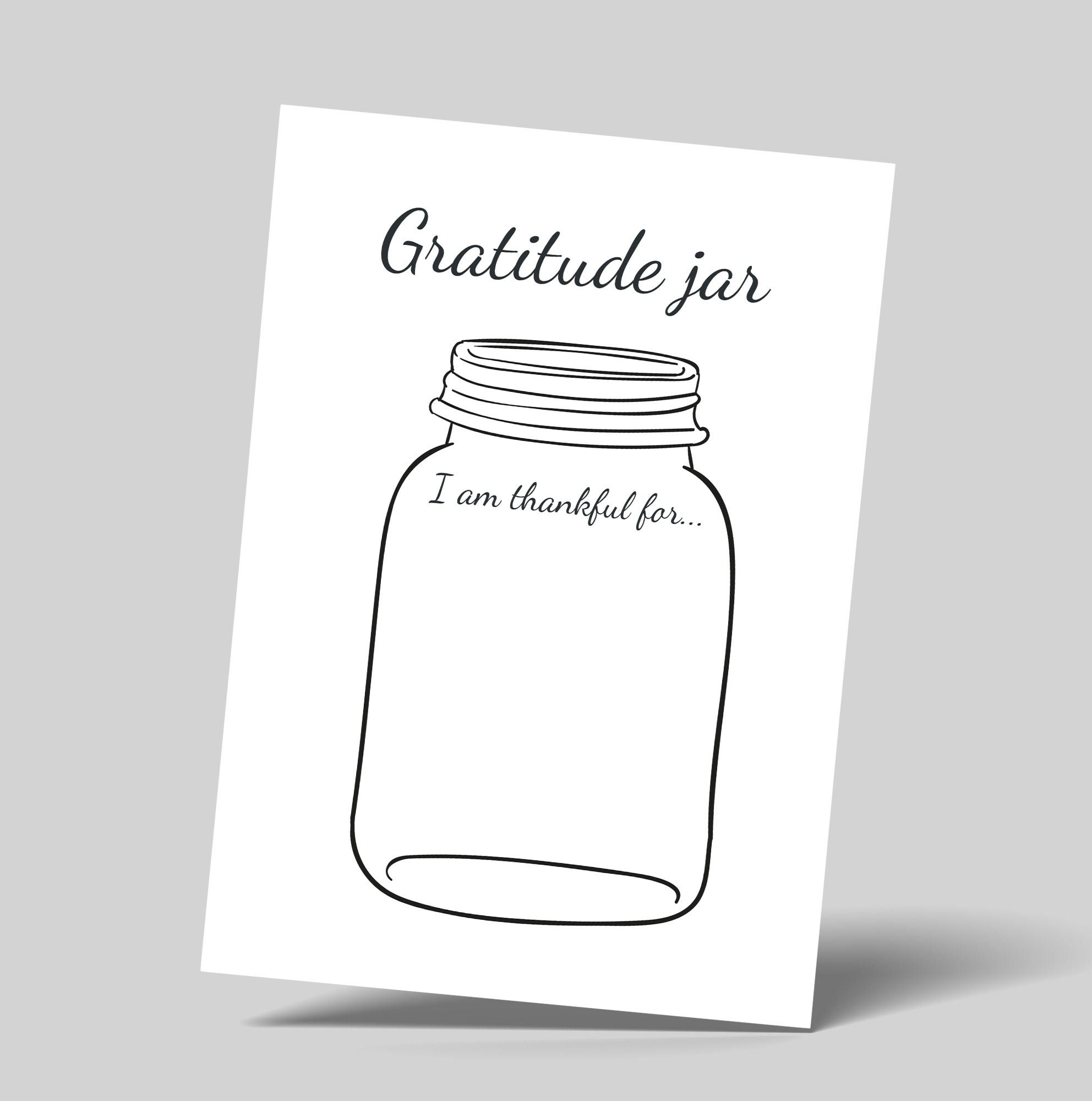 Printable Gratitude Jar Journal Self Care Art Therapy - Etsy