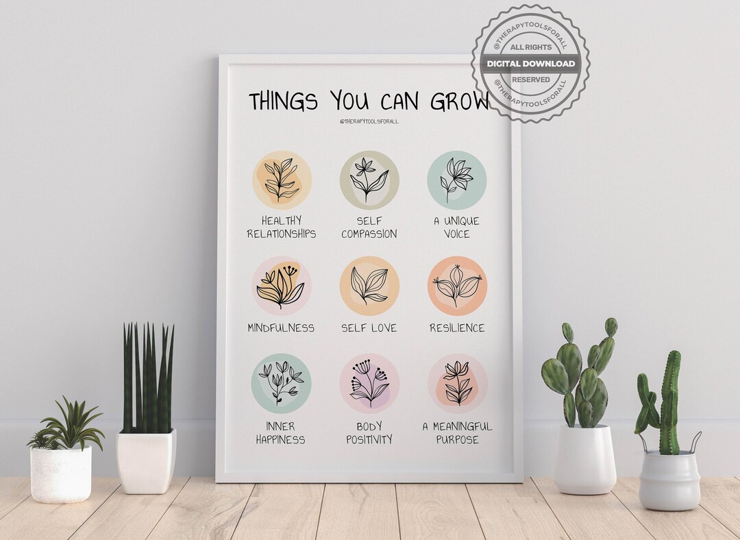 Grow Self Growth Self Development Digital Mental Health Poster ...