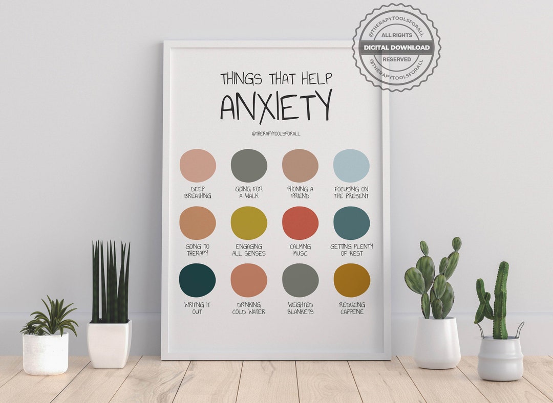 Anxiety Digital Print | Therapy, Counselor, Psychologist, Self-help ...