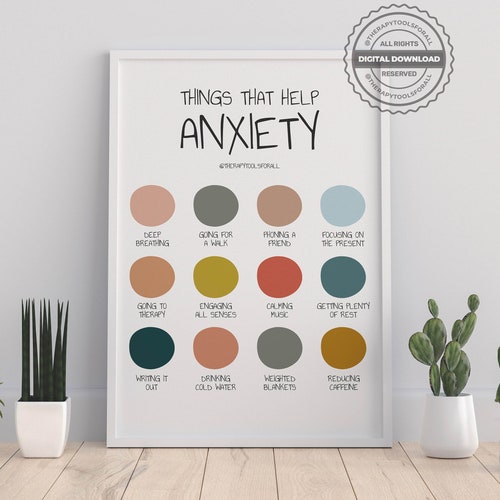 Anxiety Digital Print Therapy Counselor Psychologist - Etsy