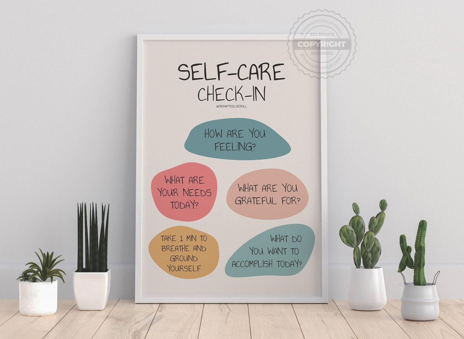 Self Care Digital Poster Self Love Mental Health Well Being | Etsy