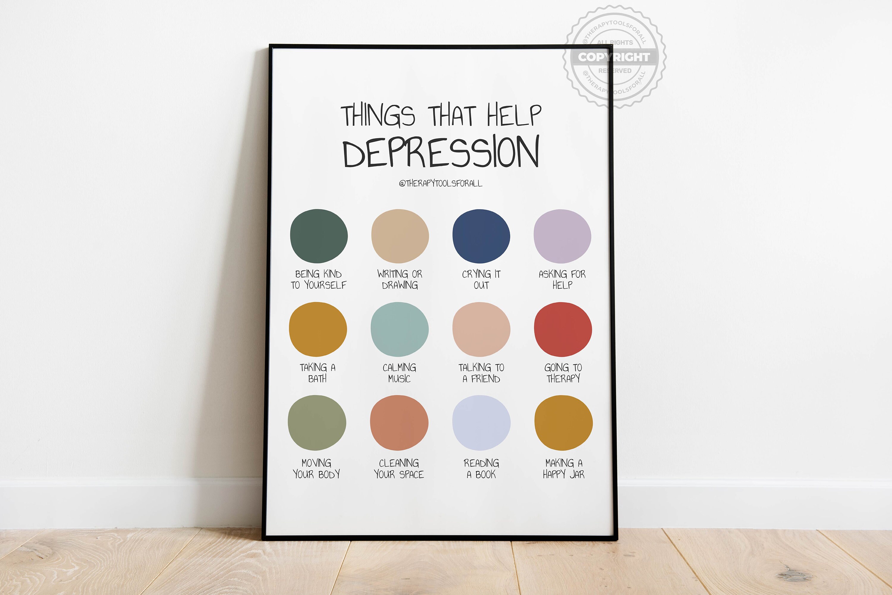 Depression Digital Print Therapy Counselor Psychologist | Etsy UK