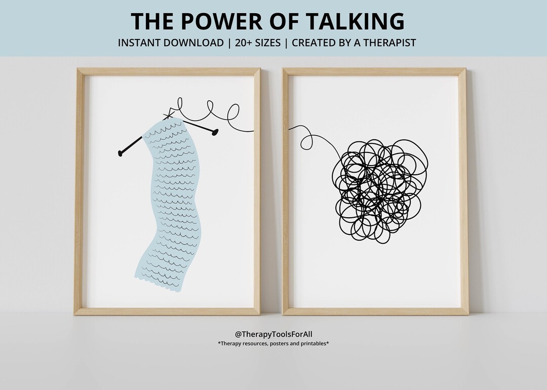 The Power of Talking Therapy Poster, Psychotherapy, Psychologist Print ...