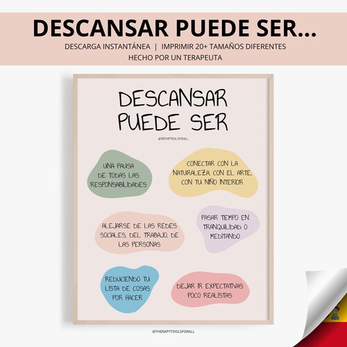 Spanish Anxiety Digital Print Therapy Counselor Office Art - Etsy