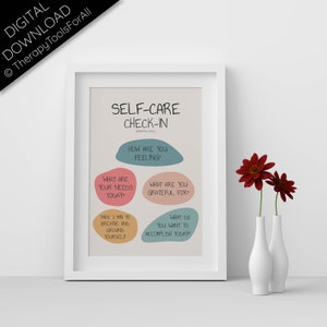 Self Care Digital Poster, Self Love, Mental Health, Well Being Print ...