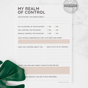 Control Printable Interactive Worksheet Journal Inserts Planner ...