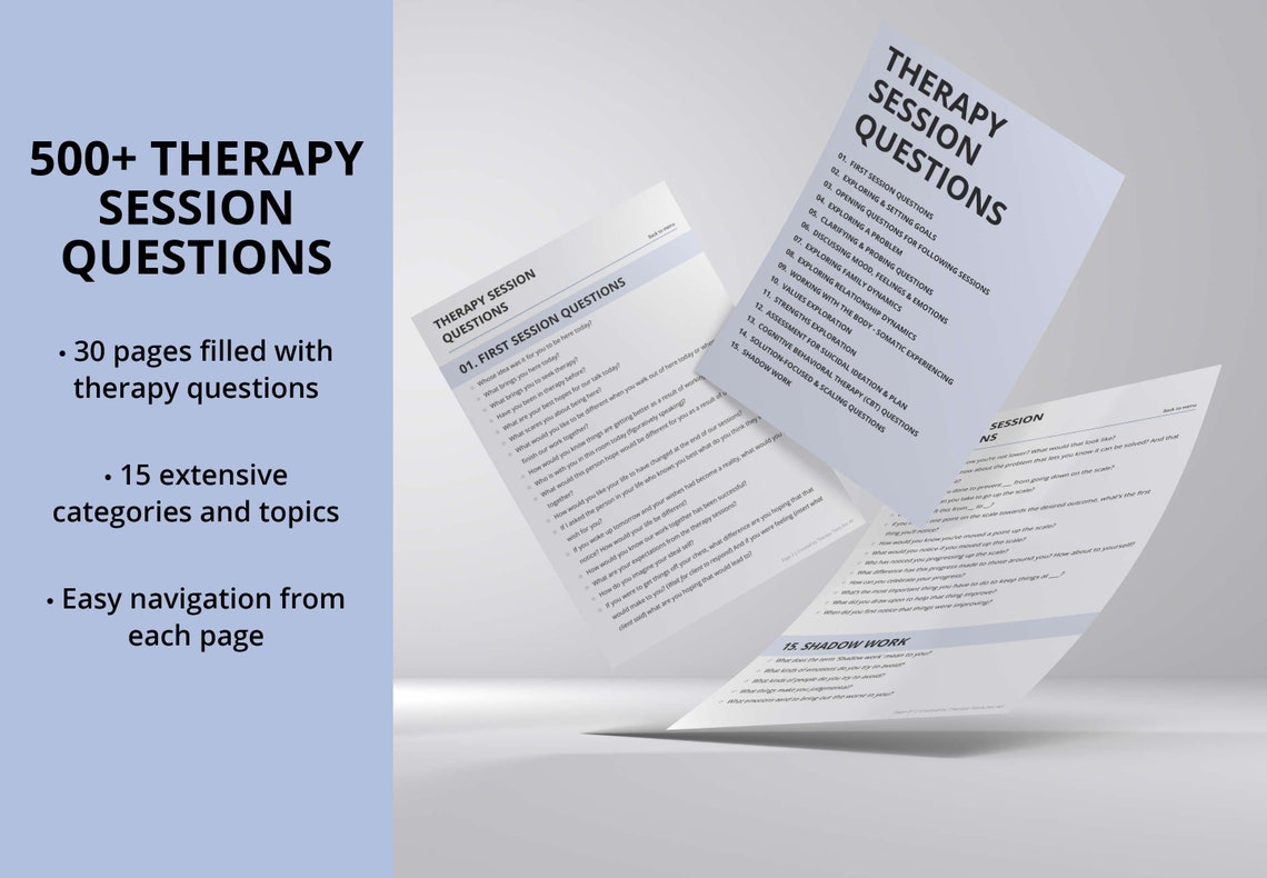 Therapy Counseling Session Questions Interventions Therapist Tools CBT ...