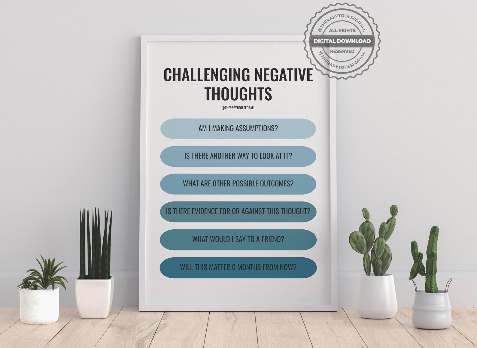 CBT Bundle DIGITAL Posters Cognitive Behavioral Therapy - Etsy