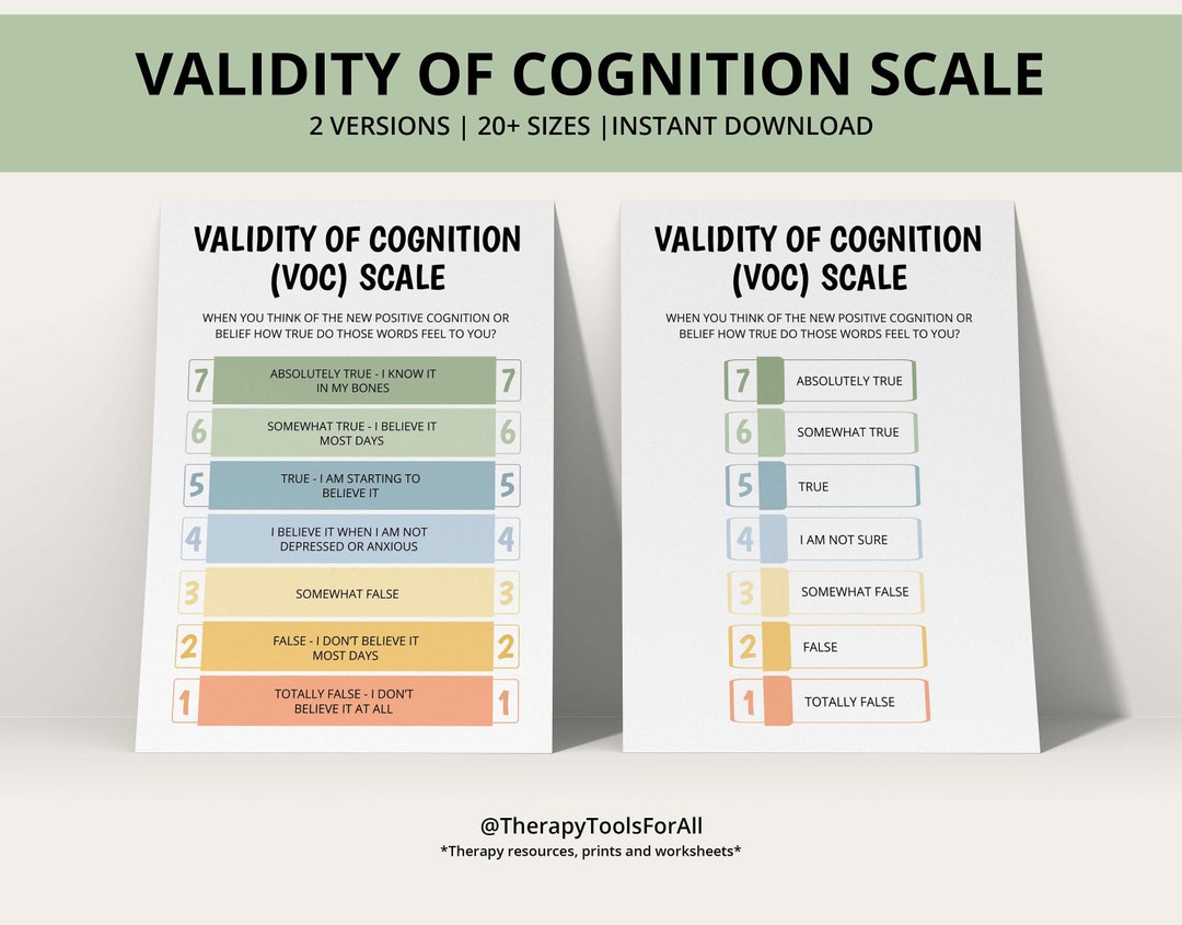 EMDR Cognitions Validity of Cognition VOC Scale Therapy Office Decor ... EMDR Cognitions Validity of Cognition VOC Scale Therapy Office Decor ...