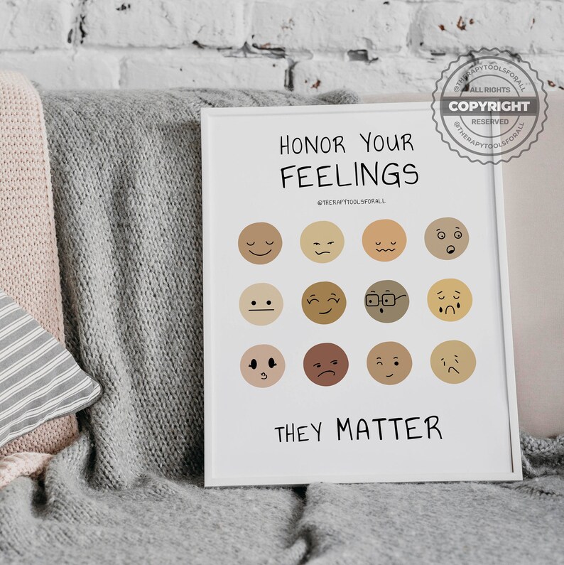 Honour Your Feelings Print Feelings Matter Wall Art | Etsy